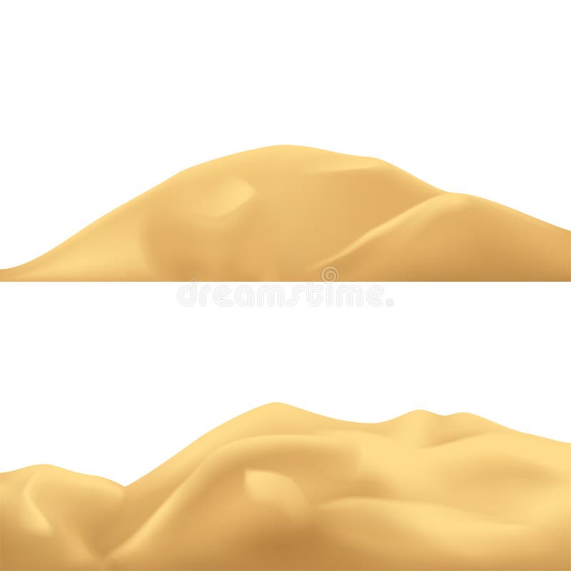 Sand mountains set stock vector. Illustration of pile - 141596731