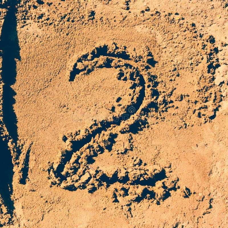 Sand number stock photo. Image of textured, handwriting - 216518468
