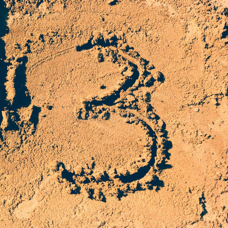 Sand number stock image. Image of surface, print, communication - 216518519