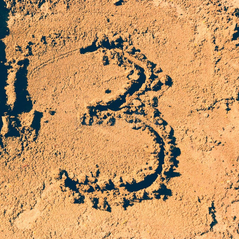 Sand number stock image. Image of surface, print, communication - 216518519