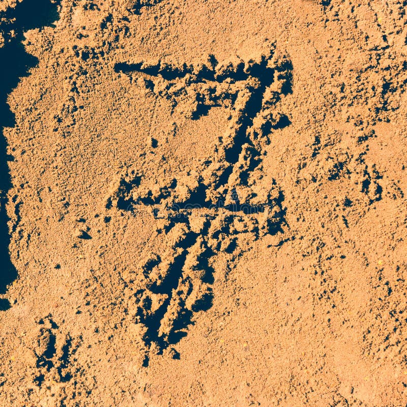 Sand number stock image. Image of script, textured, text - 26700525