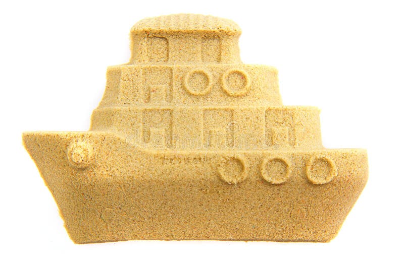 Sand Objects with Sea Shells Isolated Stock Photo - Image of sandy ...