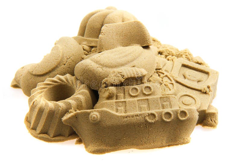 Sand Objects with Sea Shells Isolated Stock Photo - Image of sandy ...