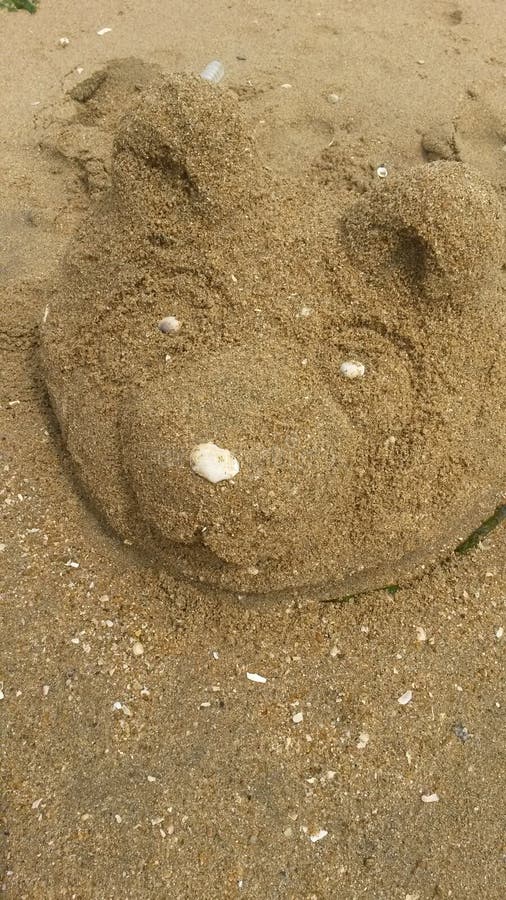 Sand panda stock photo. Image of beach, sand, sculpture - 43626404