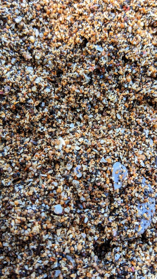 The Sand on Pangi Beach, Sand Mixed with Crushed Coral Stock Photo ...