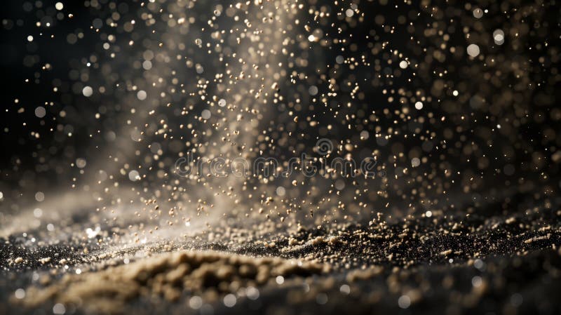Sand Particles Fall from the Top of the Image. Stock Illustration ...