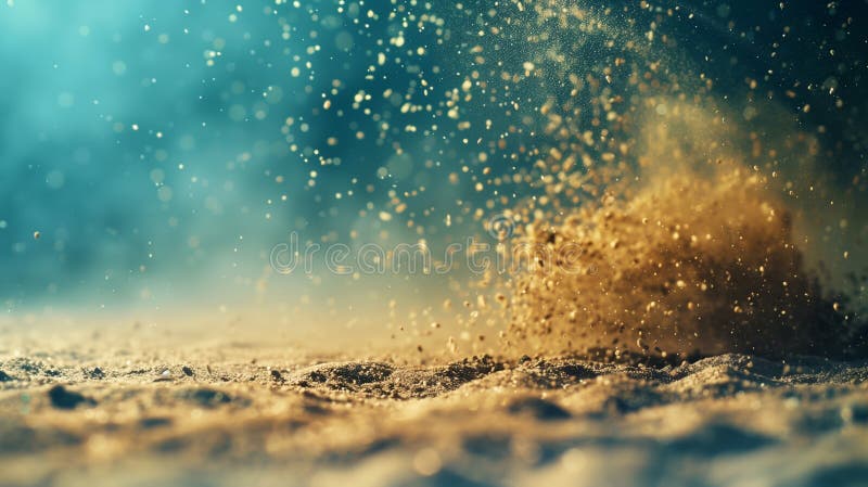 Sand Particles Fall from the Top of the Image. Stock Illustration ...