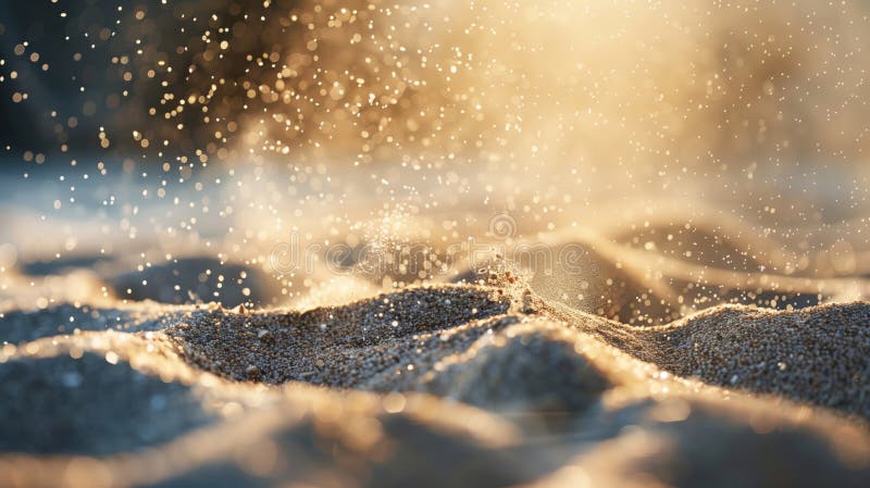 Sand Particles Fall from the Top of the Image. Stock Illustration ...