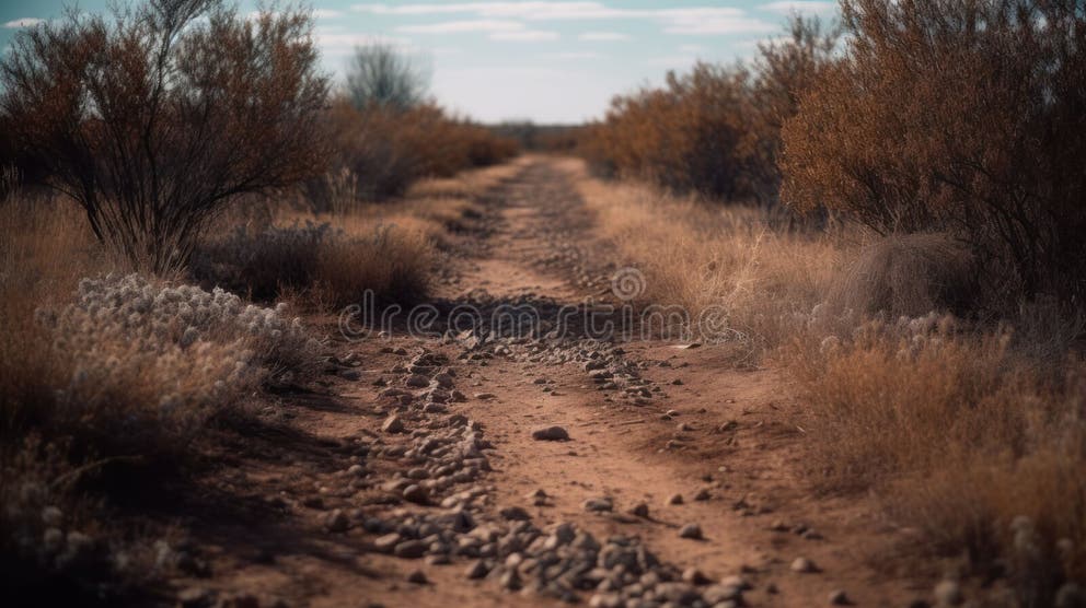 Sand path in arizona stock illustration. Illustration of river - 285159722