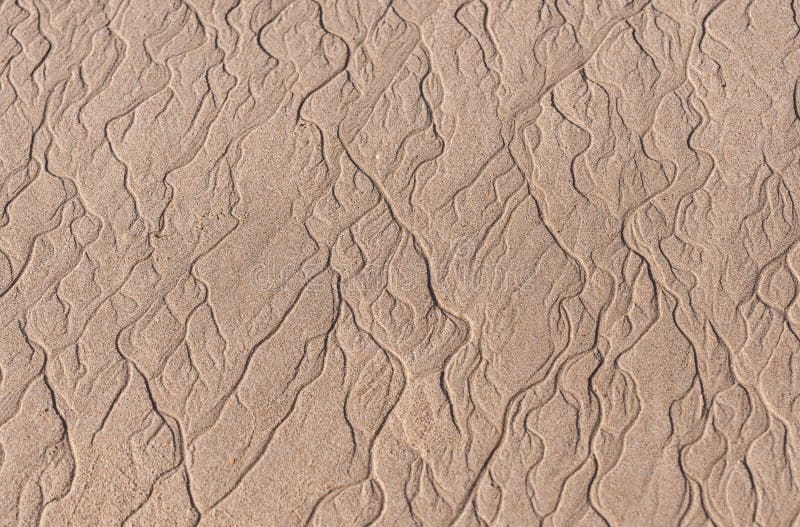Sand pattern of a beach stock image. Image of brown, natural - 48664871