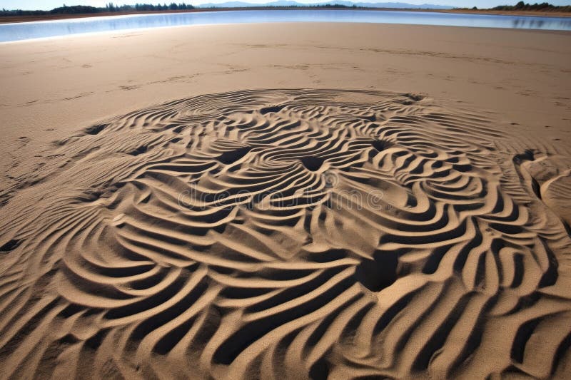 Sand Pattern Created by Burrowing Activity Stock Illustration ...