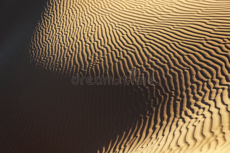 Sand Pattern with Deep Shadows in the Sahara Desert. Stock Photo ...