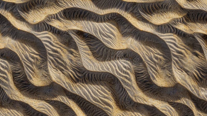 Sand Patterns on a Beach, Generative AI Stock Photo - Image of organic ...