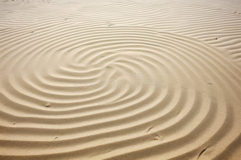 Sand Patterns on a Clean Beach Making Gentle Swirls Stock Image - Image ...