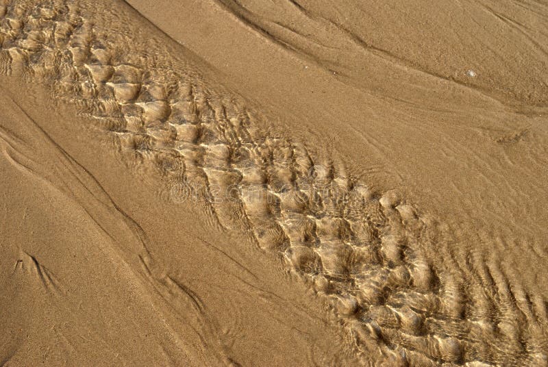 Sand Patterns and Moving Water Stock Photo - Image of sand, stream ...