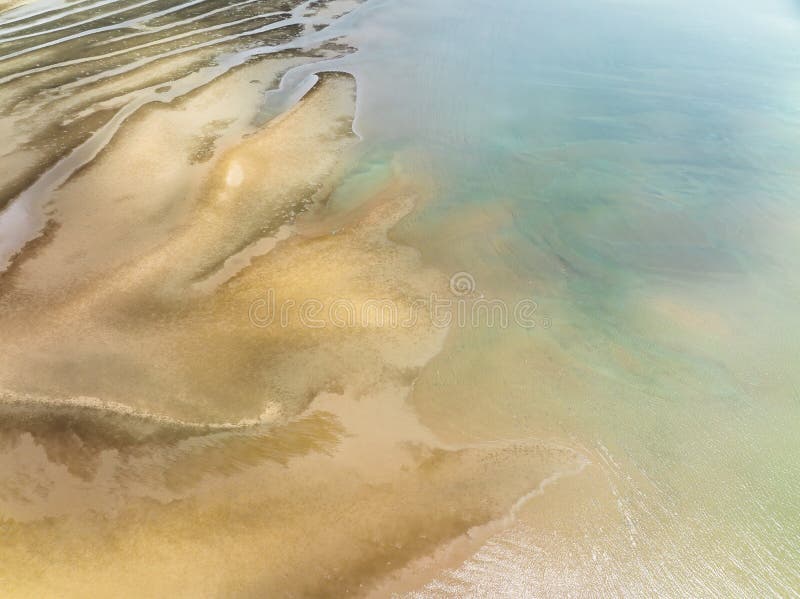 Sand Patterns on Tidal Beach Stock Image - Image of perspective, sandy ...
