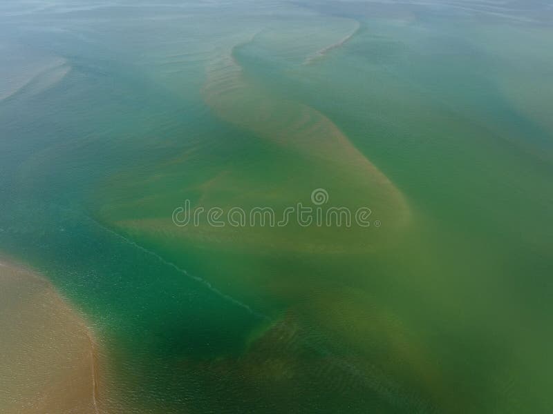Sand Patterns Visible Under Shallow Water Stock Image - Image of ...