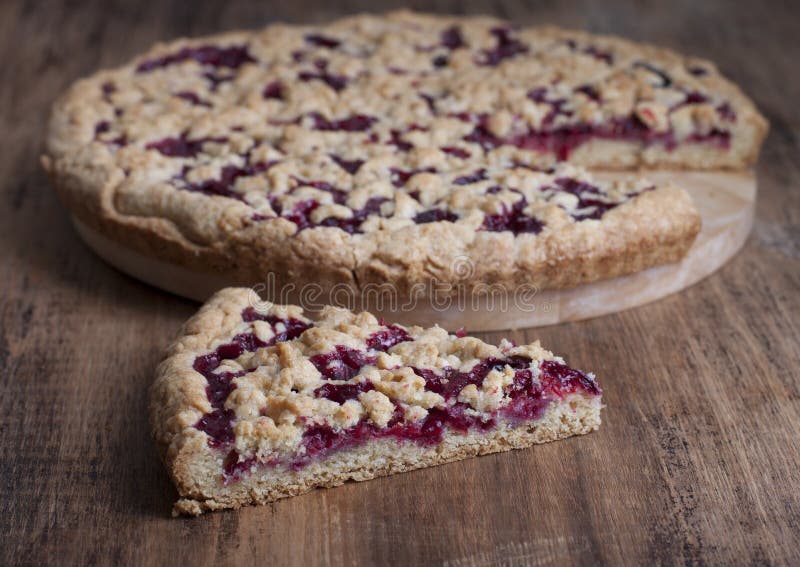 Sand pie with cranberries stock image. Image of pies - 83692071