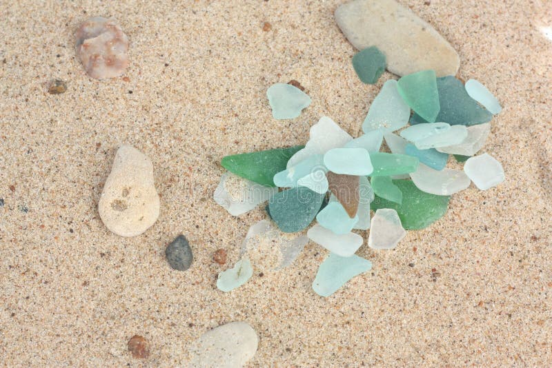 Sand with pieces of glass stock image. Image of brown - 42961489