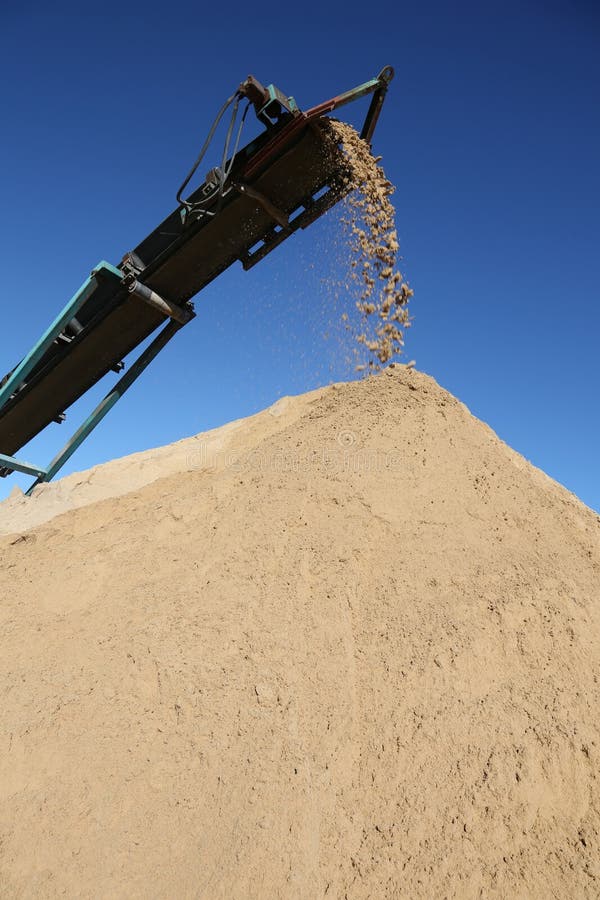Sand Pile and Conveyor stock image. Image of build, pile - 41391639