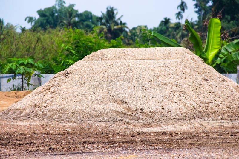 Sand Pile Texture in Construction Site on Background Stock Photo ...