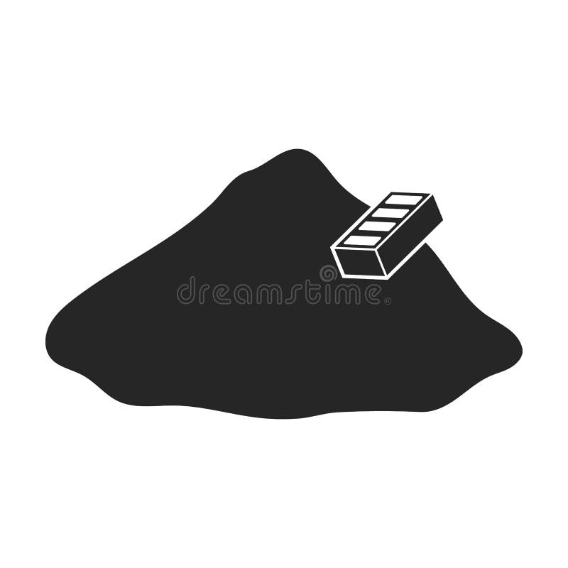 Pile of Sand Vector Icon.Cartoon Vector Icon Isolated on White ...