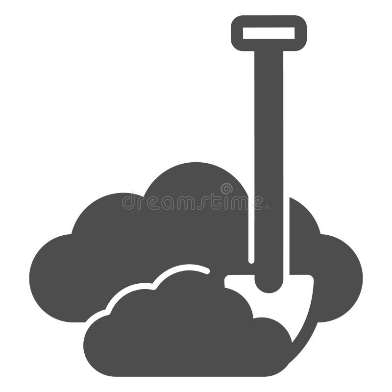 Sand Piles with Shovel Solid Icon, Building Materials and Construction ...