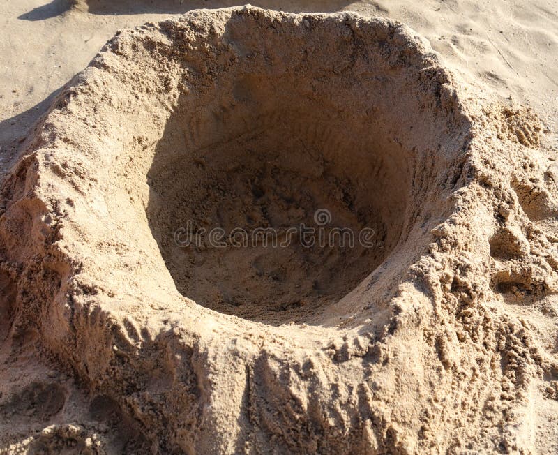 Sand Pit on the Beach Near the Sea Stock Image - Image of construction ...