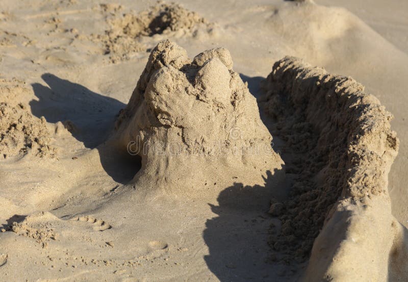 Sand Pit on the Beach Near the Sea Stock Image - Image of summer ...