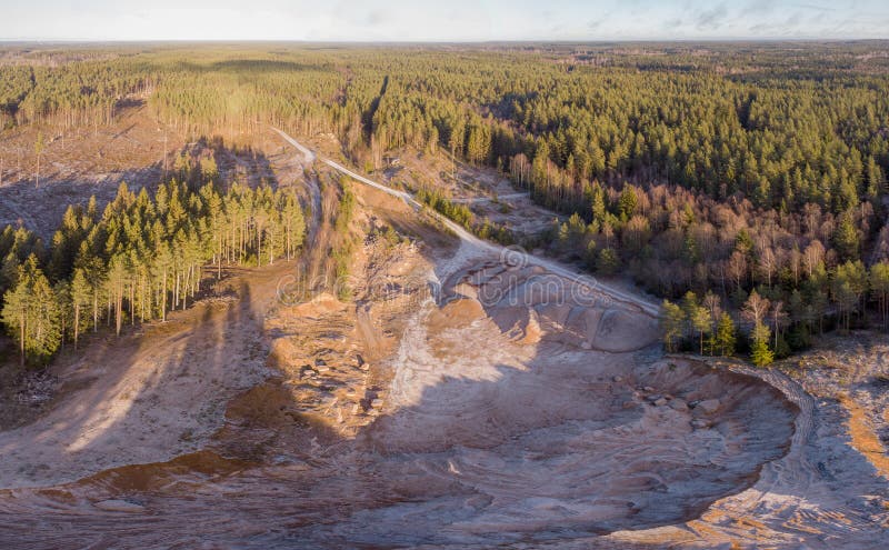 Sand pit stock photo. Image of pile, landscape, dirt - 135514506
