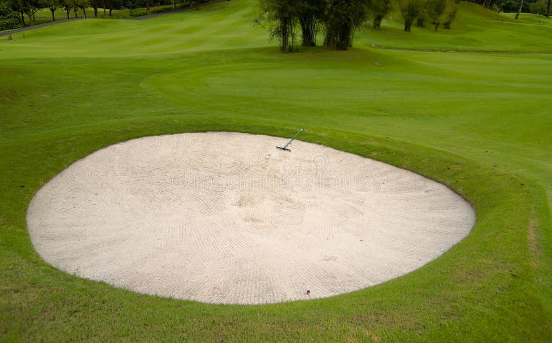 Sand Pit with Rake stock image. Image of rake, lines, shape - 4082551