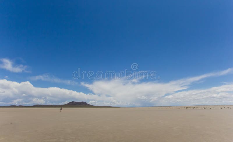 Sand plain and vulcano stock photo. Image of desert, lonely - 29037396