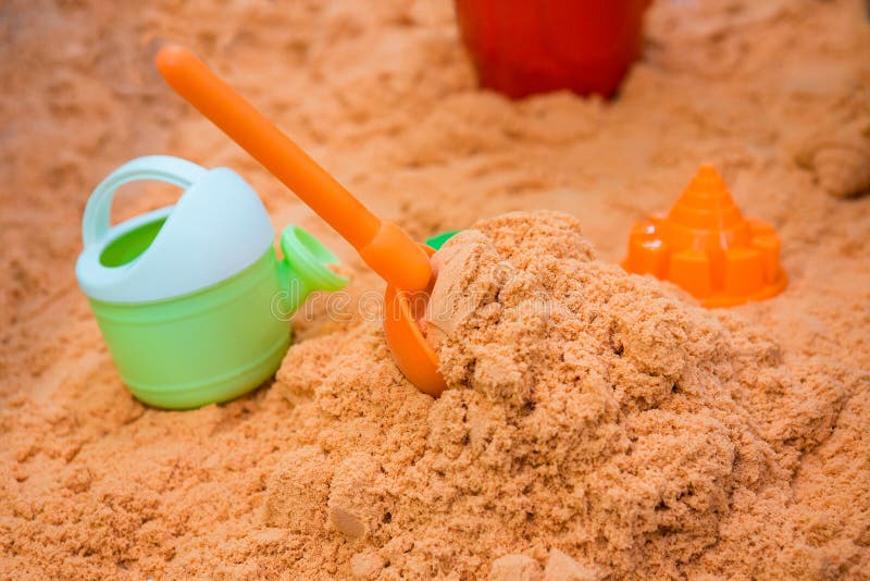 Sand and play equipment stock image. Image of background - 187710107