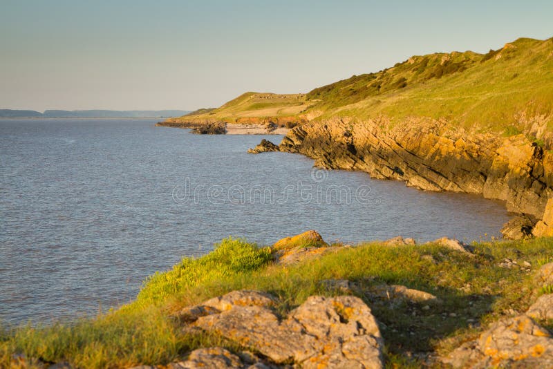 Sand Point Near Weston-super-Mare Somerset Stock Photo - Image of brean ...