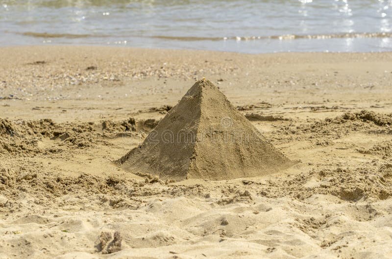 Sand pyramid stock image. Image of fort, horizon, construction - 21526405