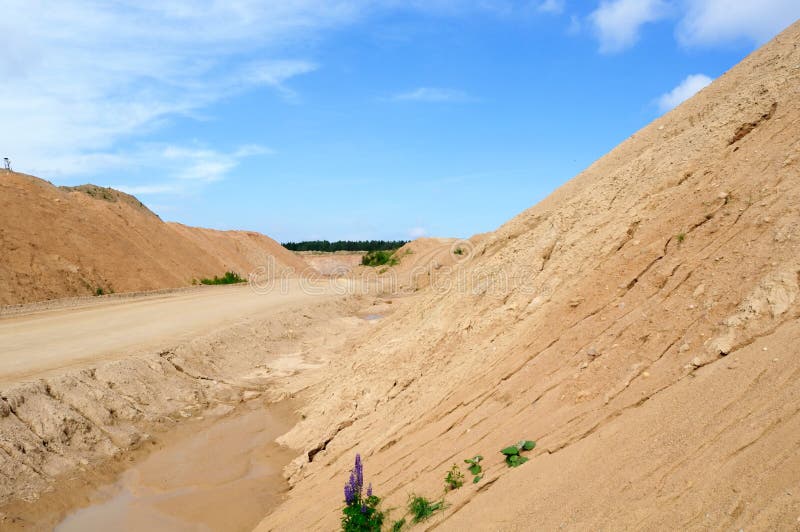 Sand Quarry stock image. Image of earth, hard, landscape - 16854397