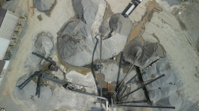 Sand Quarry Aerial View stock video. Video of earthmoving - 294324085