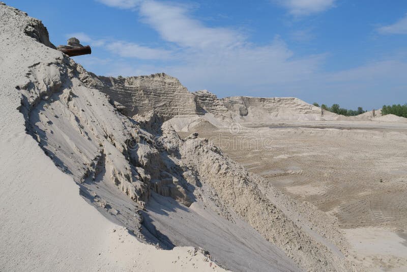 Sand Quarry with Hydraulic Fill Stock Photo - Image of drain, alluvial ...