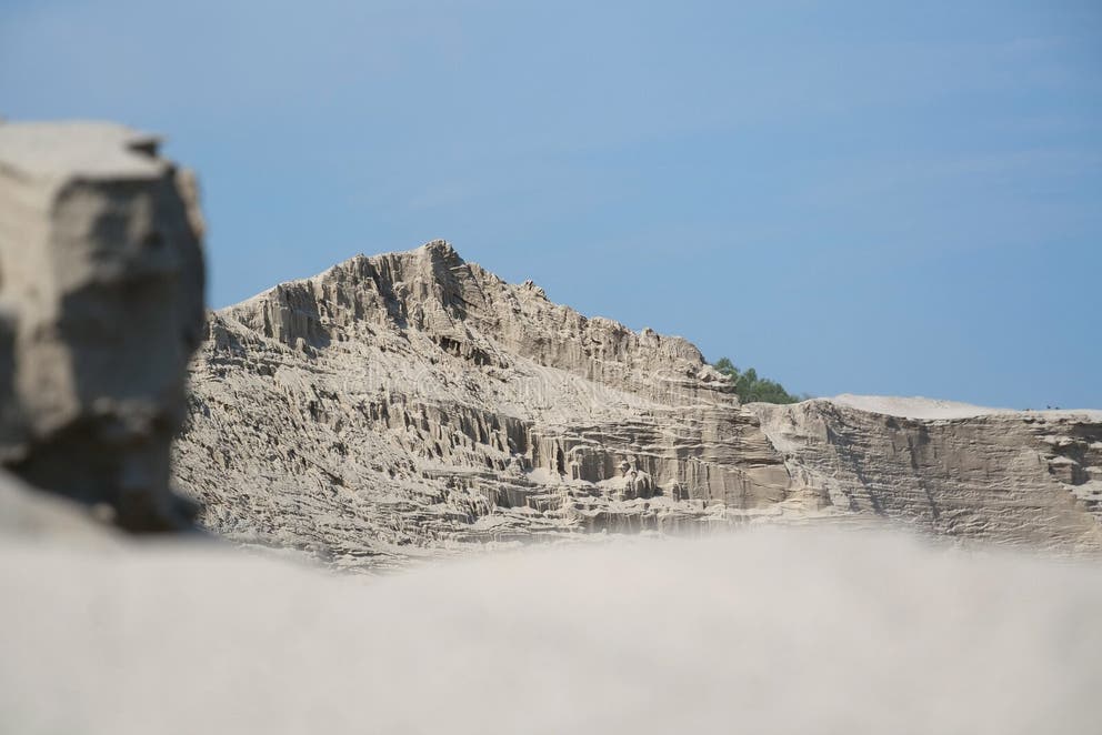 Sand Quarry with Hydraulic Fill Stock Photo - Image of drain ...