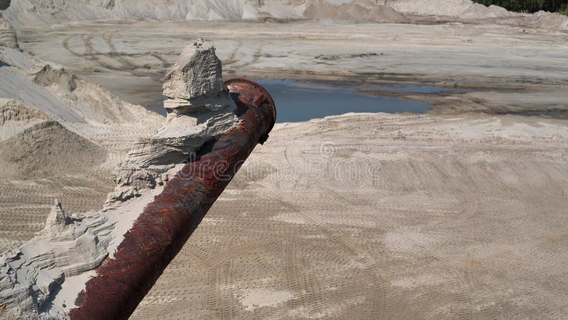 Sand Quarry with Hydraulic Fill Stock Footage - Video of drain ...