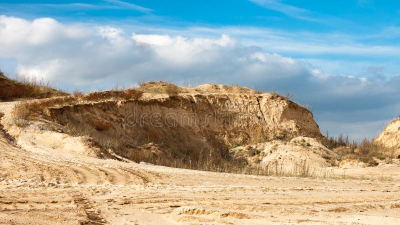 Sand Quarry, in the Photo, a Quarry for the Extraction of Sand Against ...