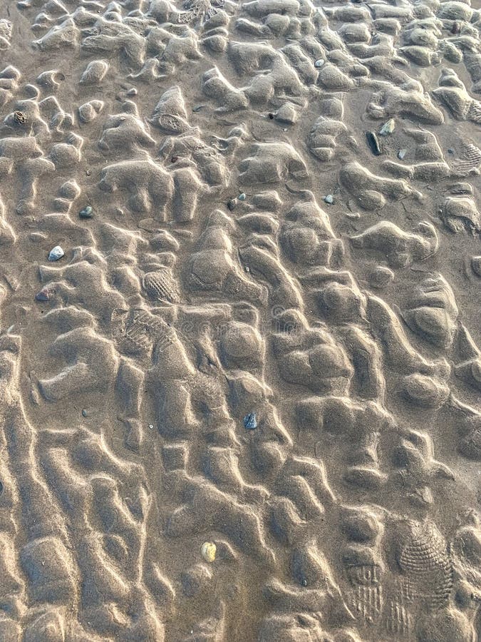 Sand Ripple Pattern on Beach Stock Photo - Image of ripples, nature ...