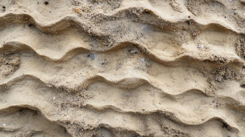 Sand Ripples Texture on a Beach Surface Captured from Above Stock ...