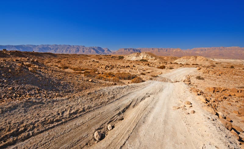Sand Road stock image. Image of heat, middle, israel - 28483175