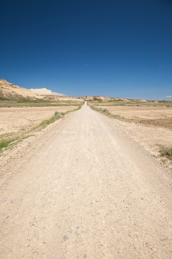 Sand road at the desert stock image. Image of landscape - 11006631