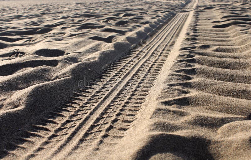 Sand road detail stock image. Image of footprint, trail - 155369871