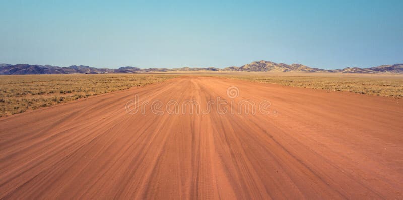 Sand road stock photo. Image of orange, tree, kaokoland - 92103026