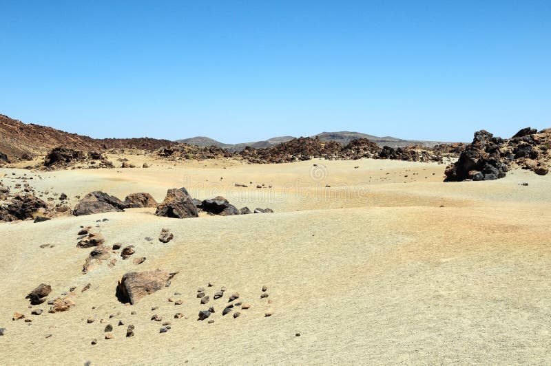 Sand and Rocks Desert stock image. Image of spanish, canary - 34380683
