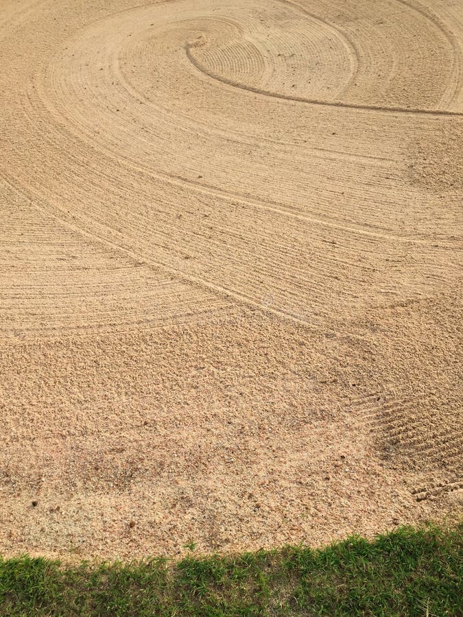 Sand and Rough Green Grass from Golf Ground Stock Image - Image of ...