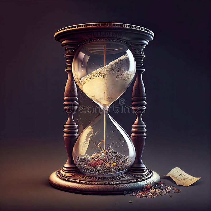 Sand Running through the Bulbs of an Hourglass Measuring the Passing ...